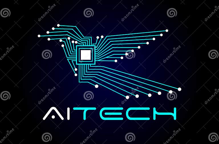 Ai Technology Logo, Bird Technology Logo, Computer Chip Logo, Circuit ...