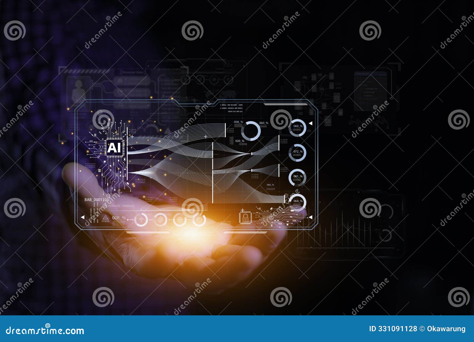 Ai Technology, Man Using Artificial Intelligence Technology for Working ...