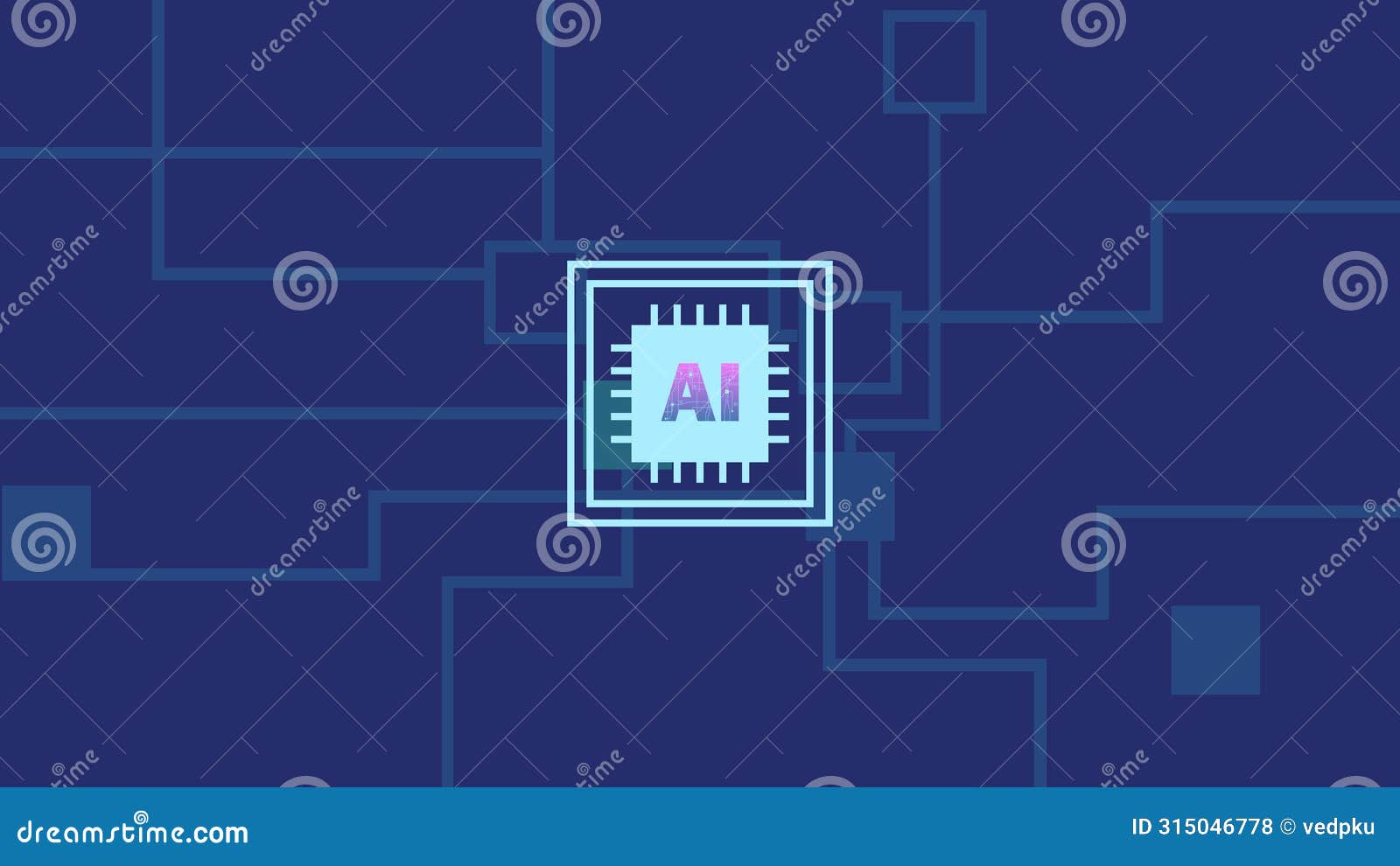 AI Technology with Path, Artificial Intelligence, Ai Symbol, Intelligence Sign, AI Color ...