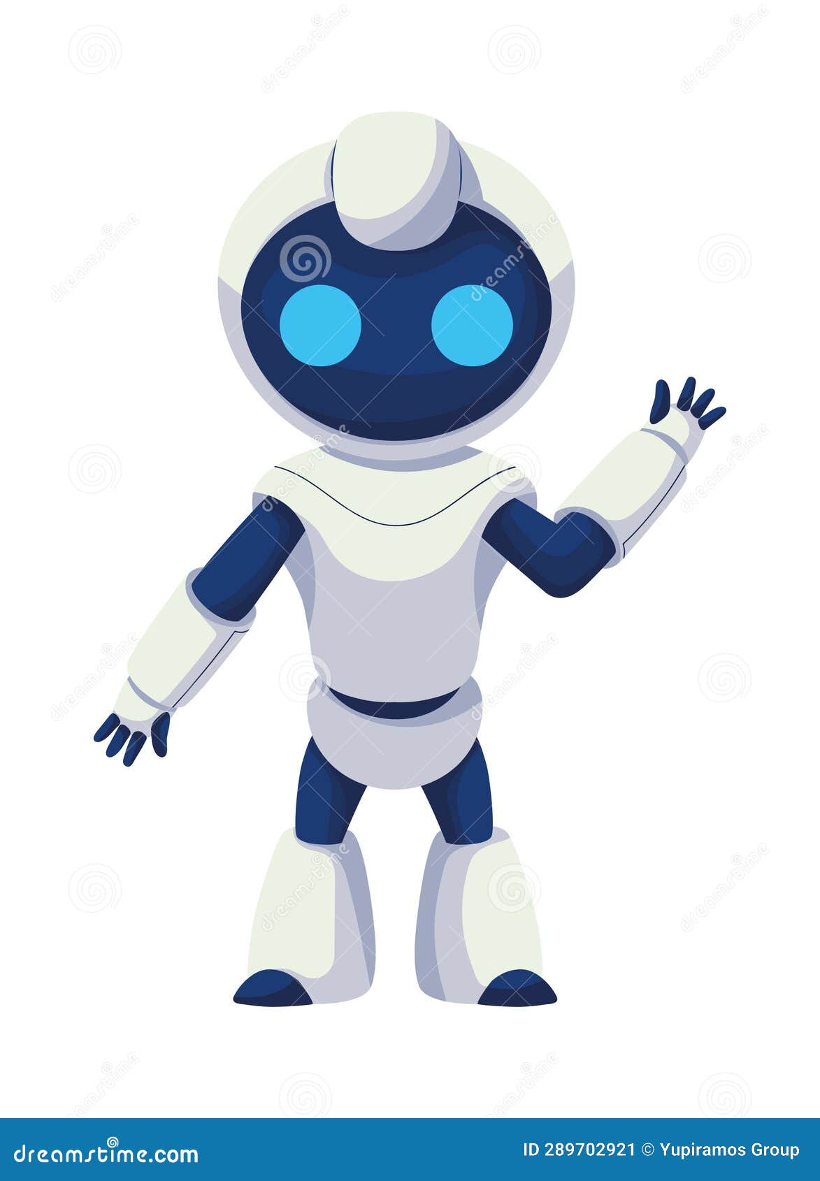 Ai Technology Robot Cartoon Stock Illustration - Illustration of ...