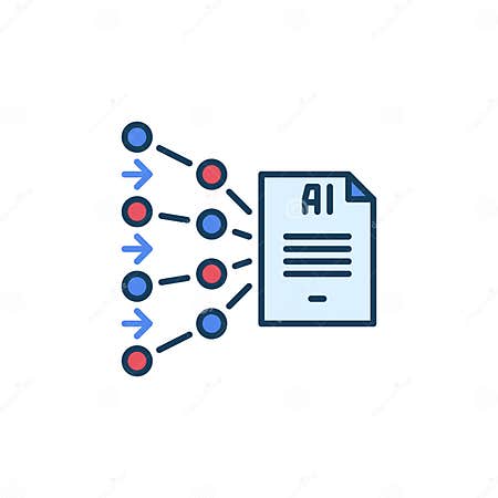 AI Text Generation Vector Artificial Intelligence Generator Colored ...