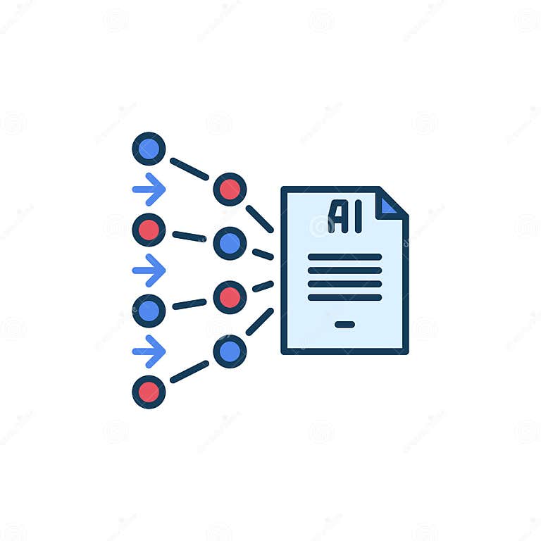 AI Text Generation Vector Artificial Intelligence Generator Colored ...