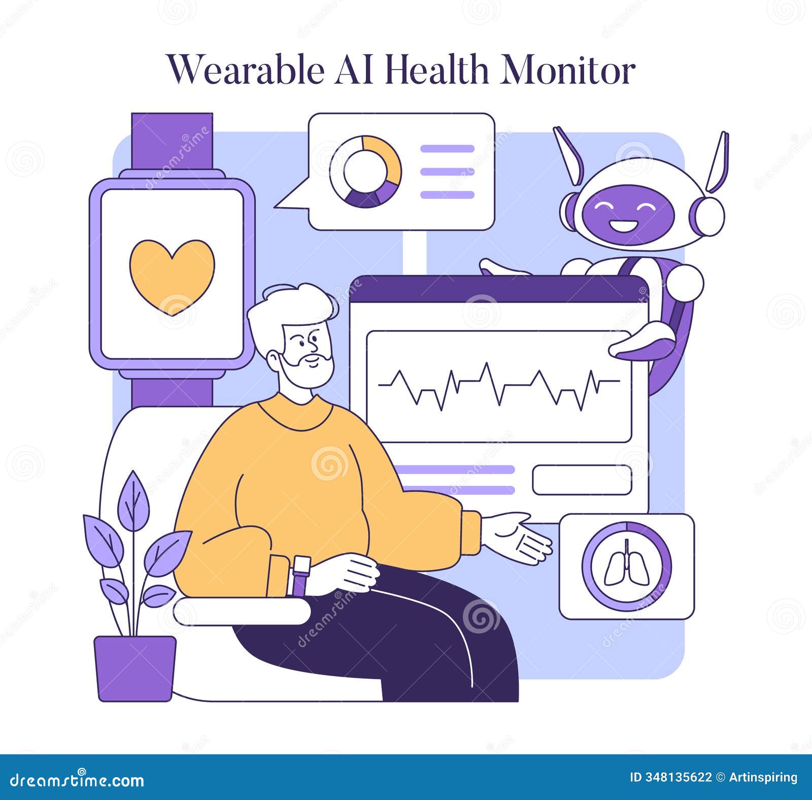 AI To Help Disabled People stock illustration. Illustration of health ...