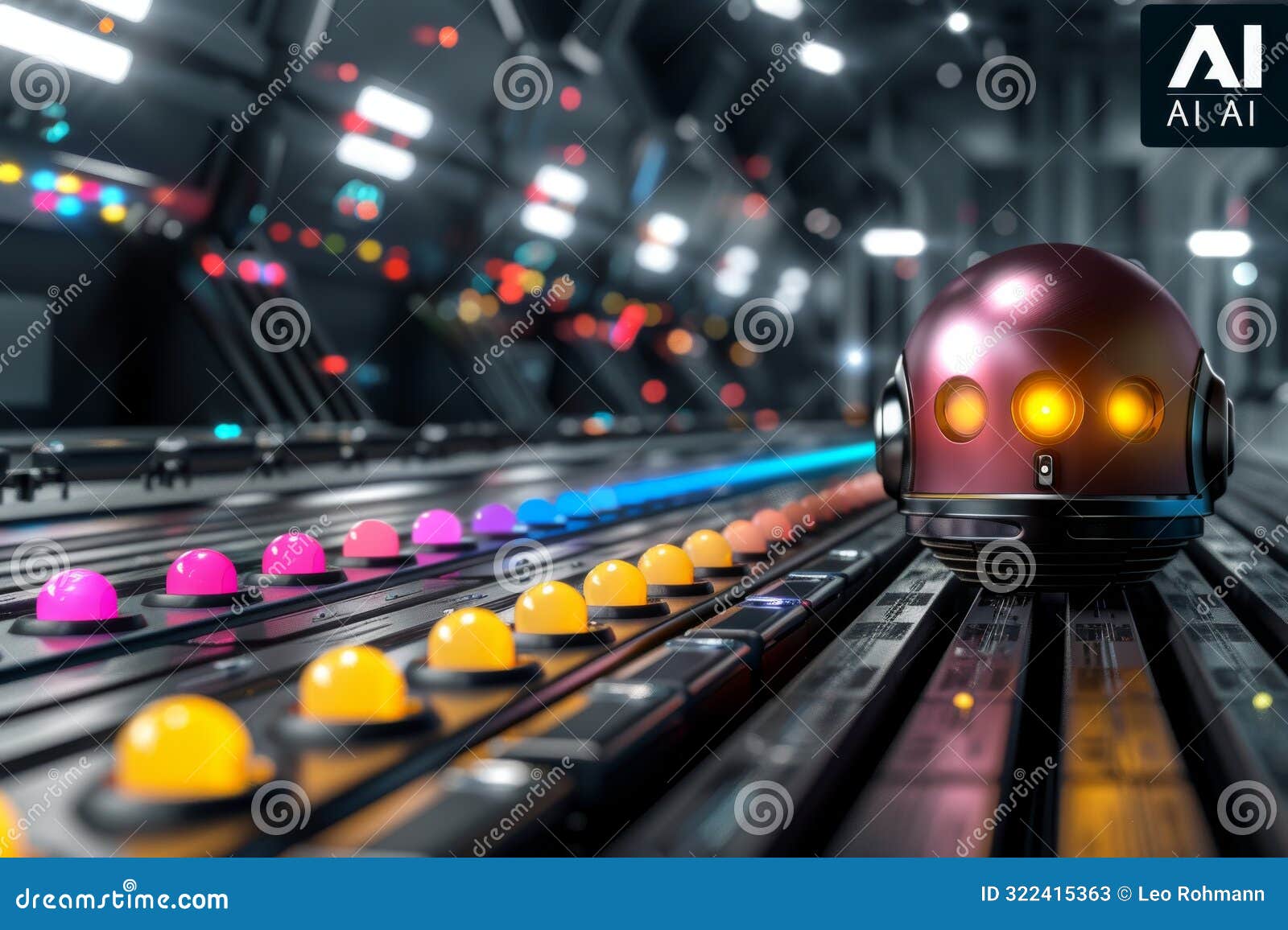 AI Train in Neon City, Digital Art, Technology Innovation, Artificial ...