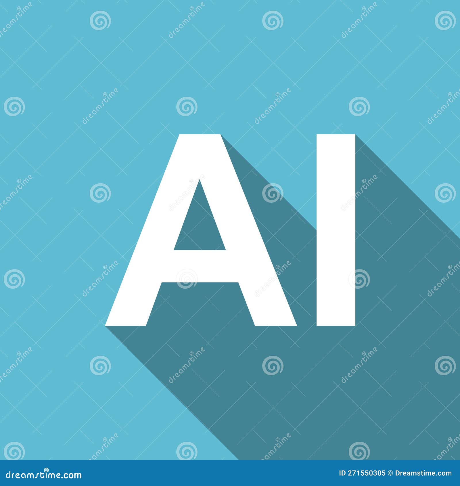 AI Vector Icon, Artificial Intelligence Symbol, Flat Design ...