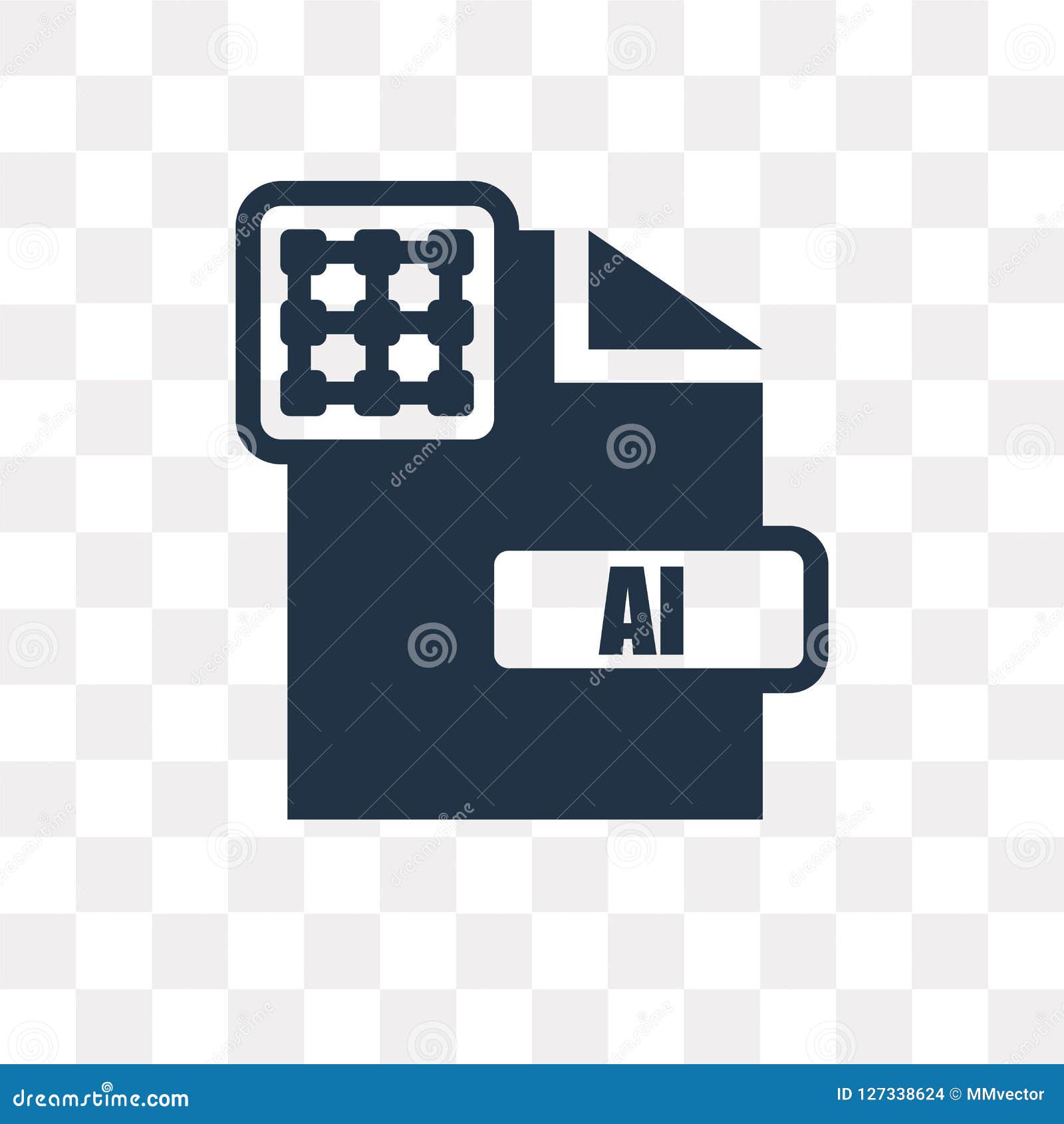 AI Vector Icon Isolated on Transparent Background, AI Transpare Stock ...