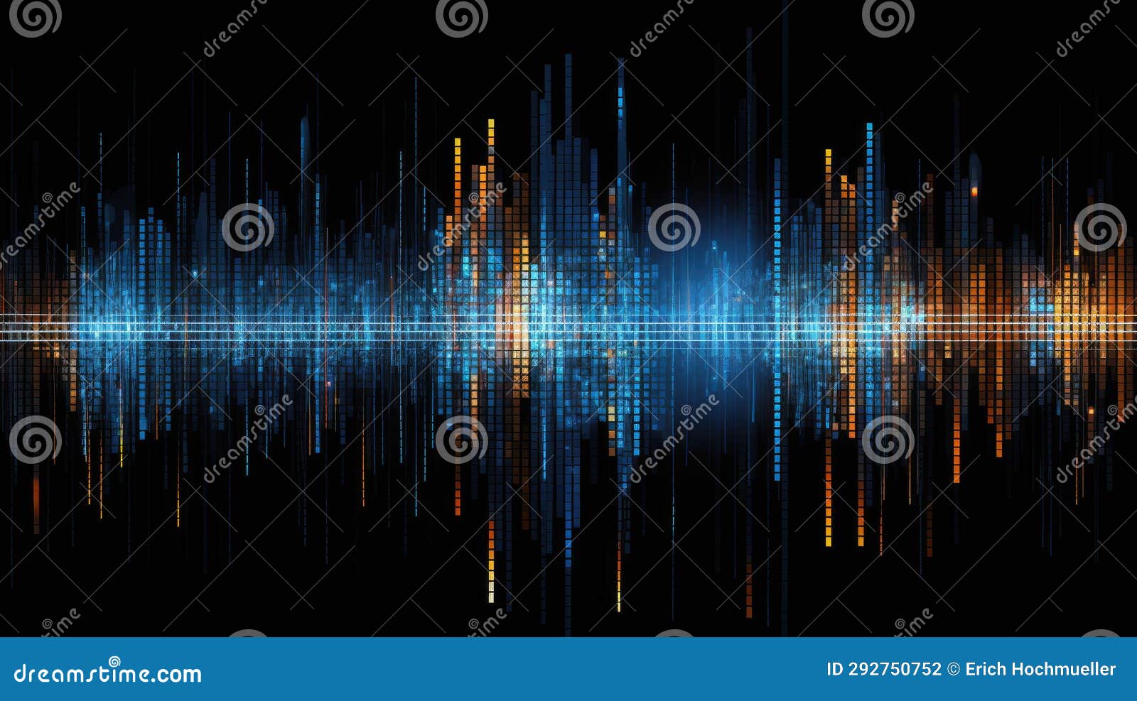 Visualizing Big Data Generated By An Clustering Algorithm In Glowing Design Stock Illustration