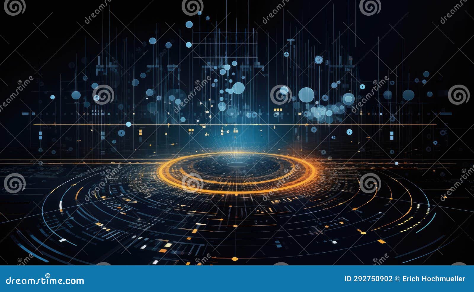 Visualizing In A Circle Kind Ui Big Data Generated By An Clustering Algorithm Stock Illustration