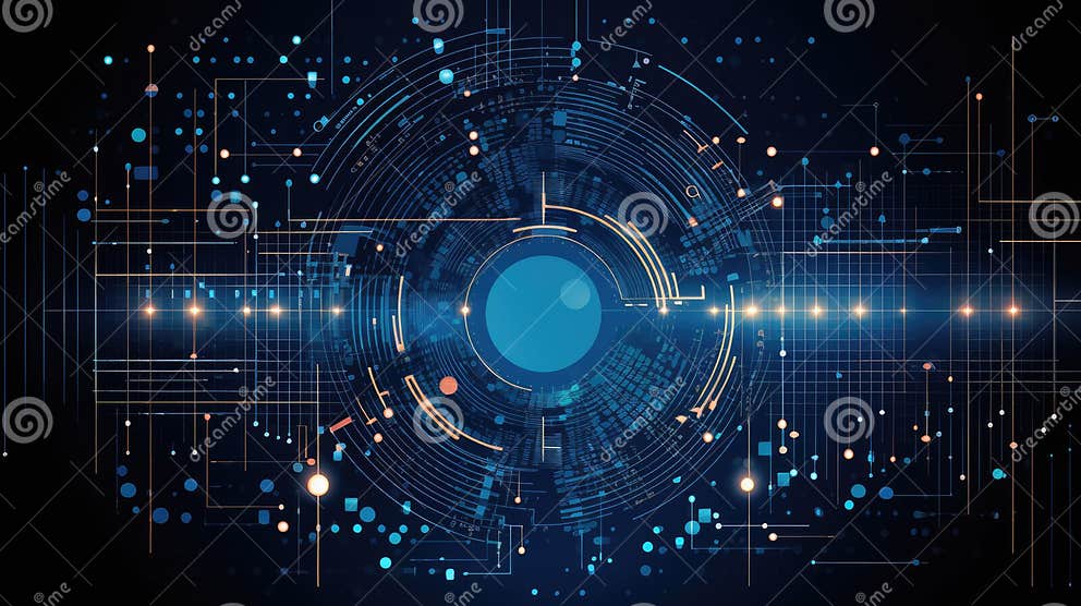 Visualizing In A Circle Kind Ui Big Data Generated By An Clustering Algorithm Stock Illustration