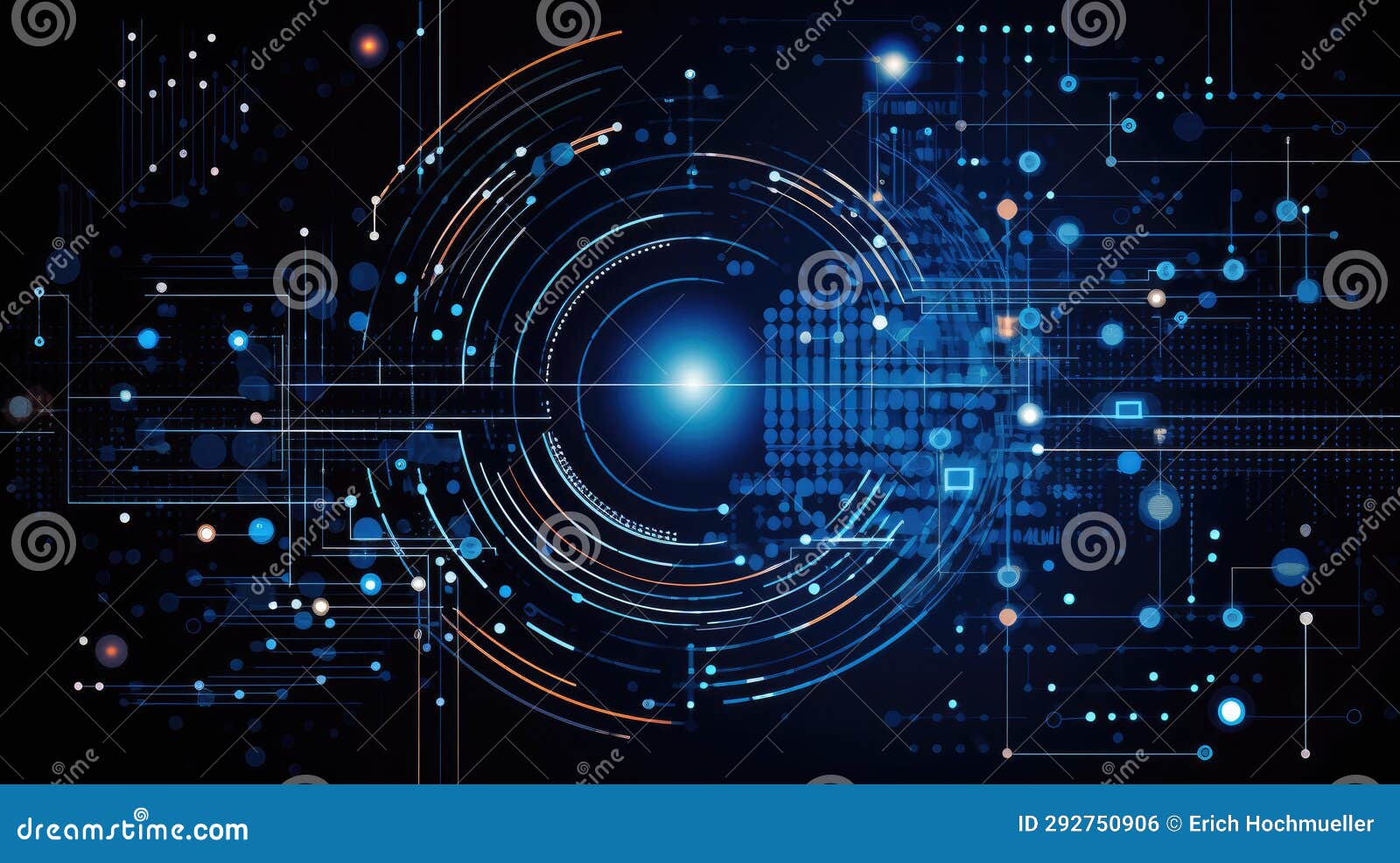 Visualizing In A Circle Kind Ui Big Data Generated By An Clustering Algorithm Stock Illustration