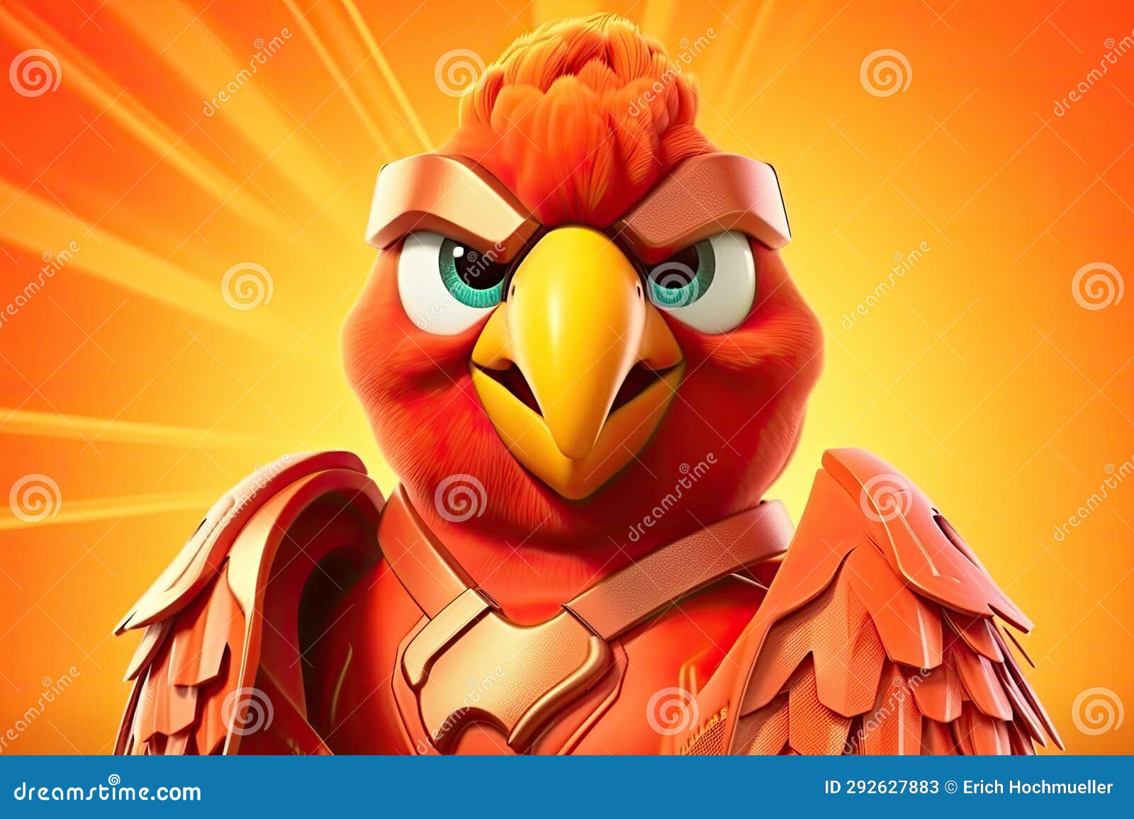Wings of Justice: 3D-Generated Parrot Soars As a Superhero on Ornage ...