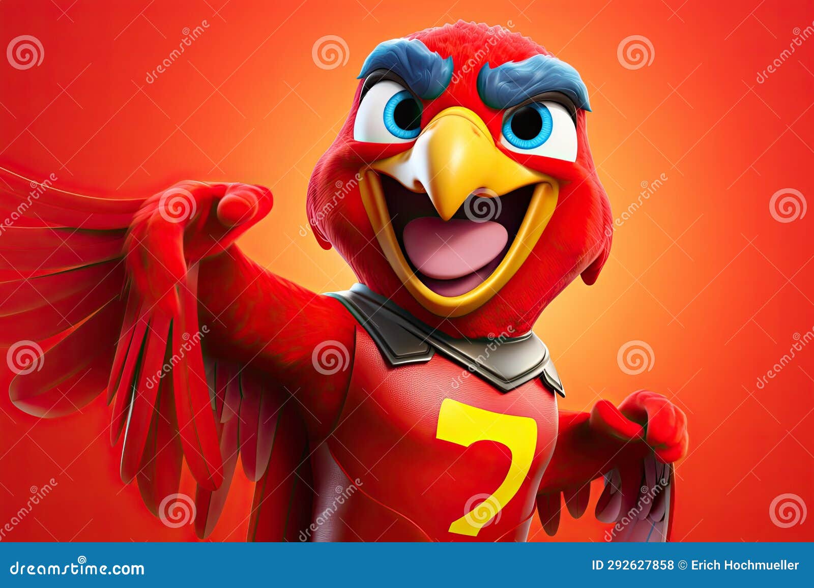 Wings Of Justice: 3D-Generated Parrot Soars As A Superhero On Ornage ...