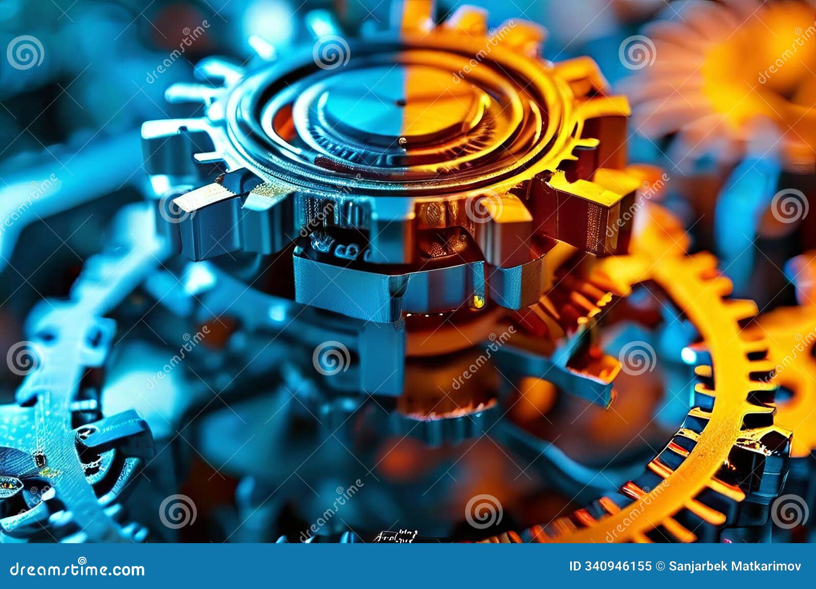 Ai Workflow Automation Gears and Cogs Connected To an Ai Brain S Stock ...