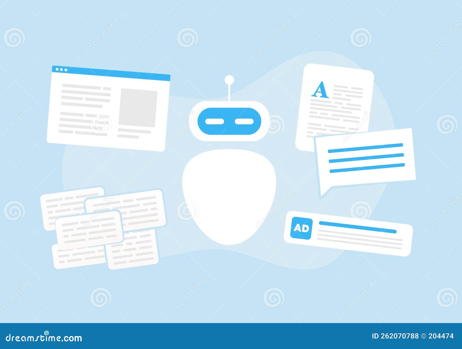 AI Writer and Content Generator. Artificial Intelligence Developing ...