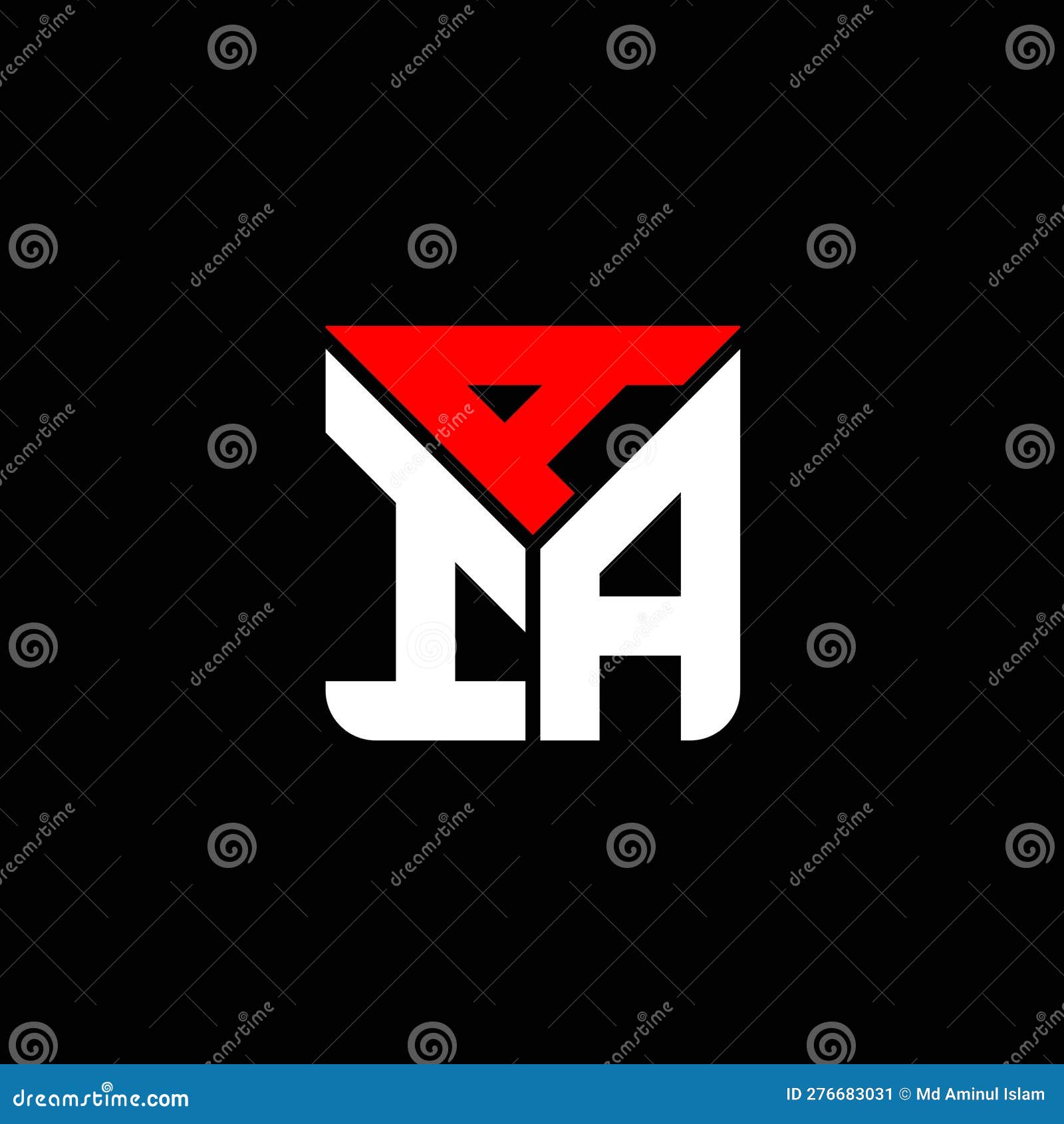 AIA Letter Logo Creative Design with Vector Graphic, Stock Vector ...