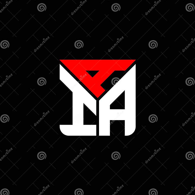 AIA Letter Logo Creative Design with Vector Graphic, Stock Vector ...