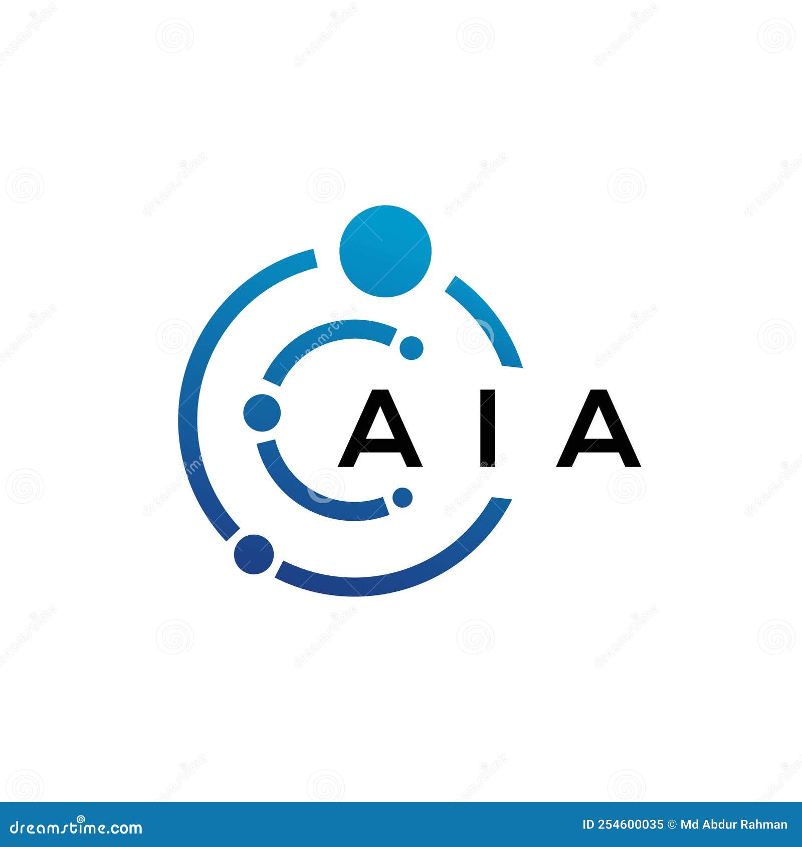 AIA Letter Logo Design on Black Background. AIA Creative Initials ...