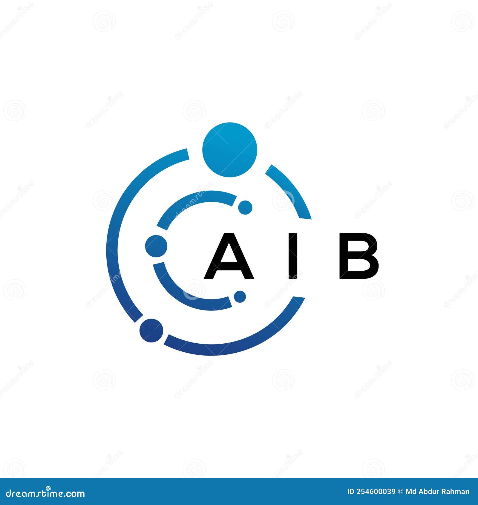 AIB Letter Logo Design On Black Background. AIB Creative Initials ...