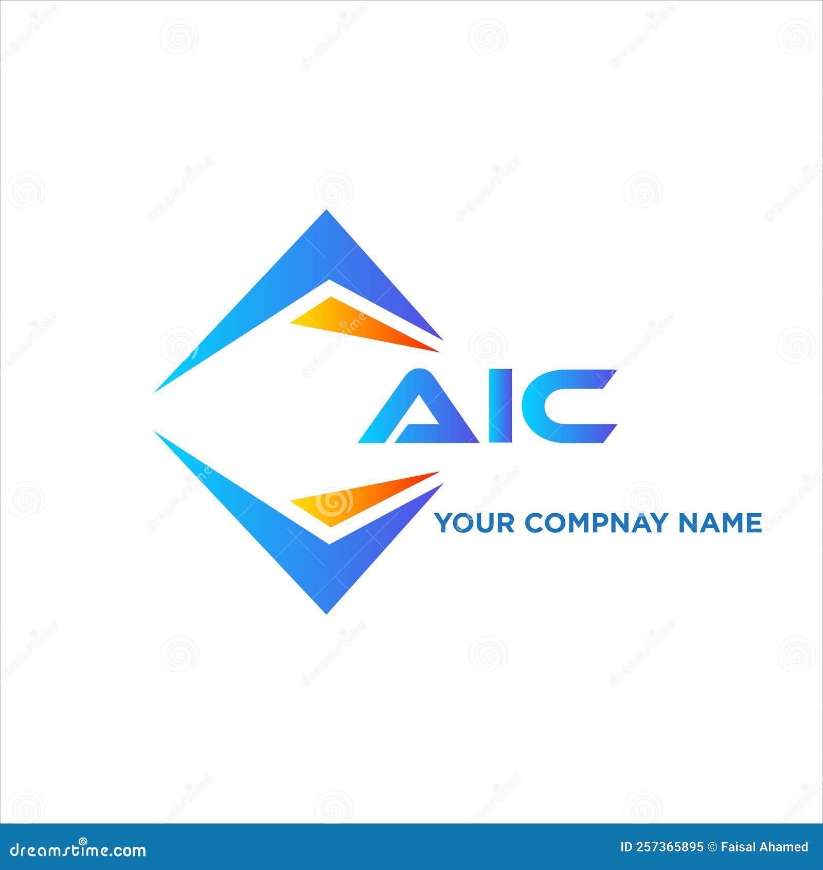 AIC Abstract Technology Logo Design on White Background. AIC Creative ...