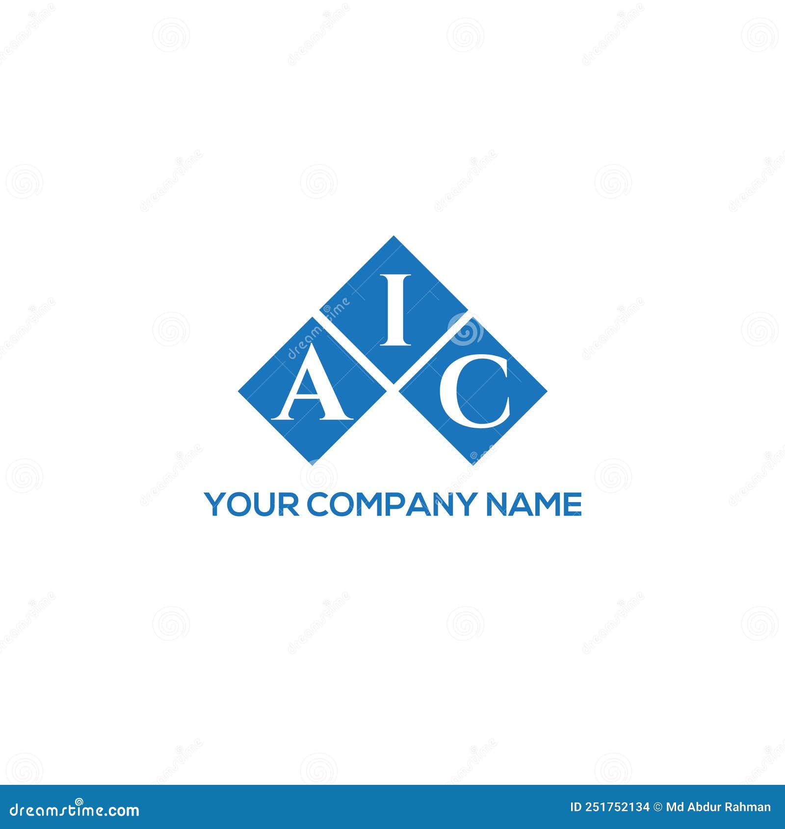 AIC Letter Logo Design on WHITE Background. AIC Creative Initials ...