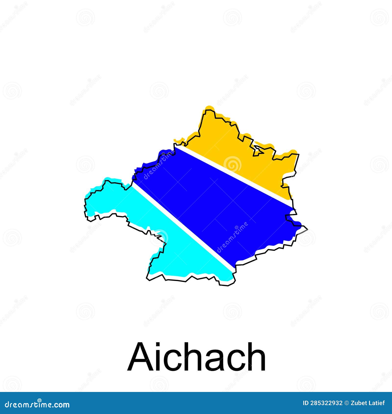Aichach Map.vector Map of the Germany Country. Borders of for Your ...