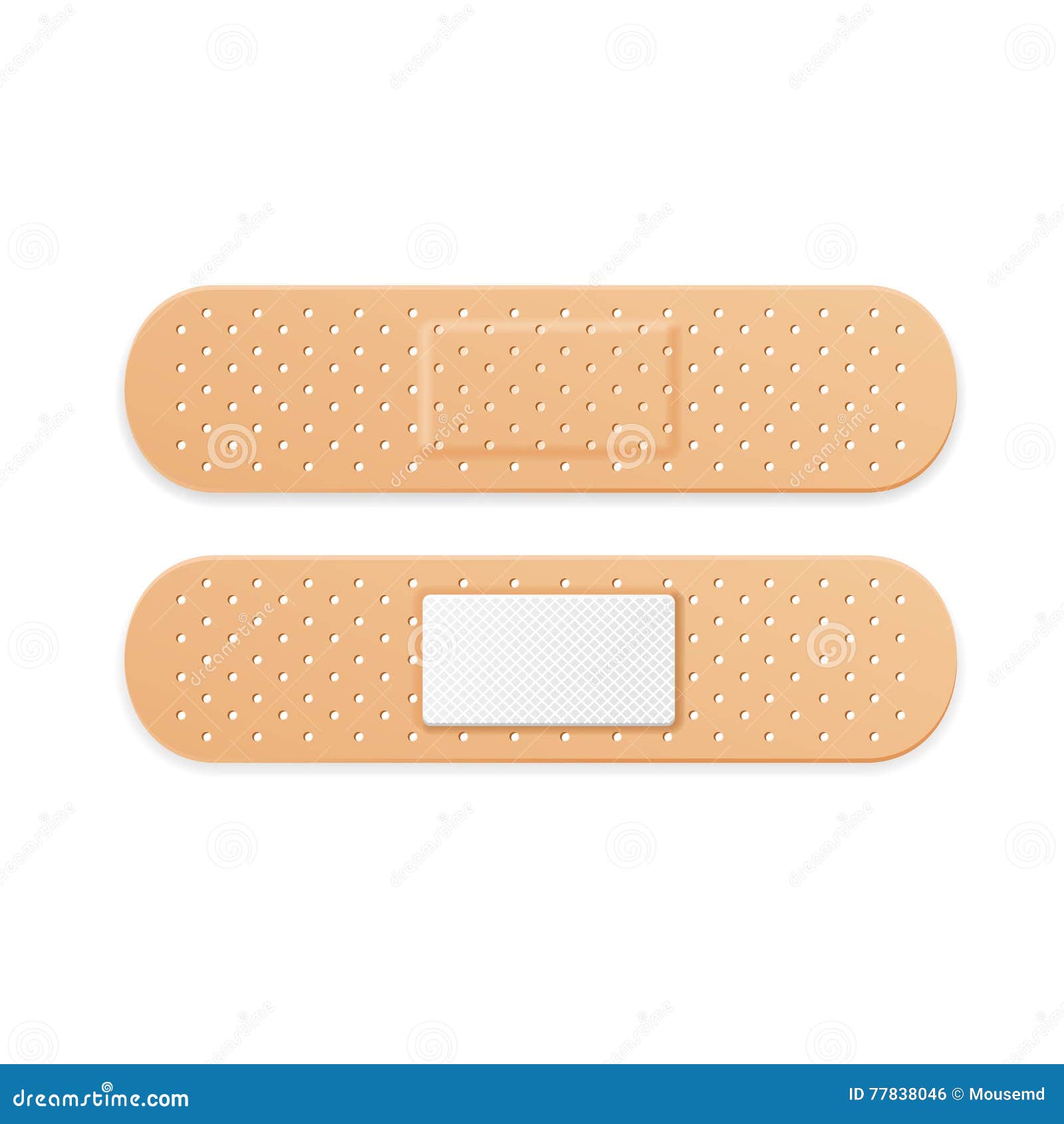 Aid Band Plaster Strips Set. Vector Stock Vector - Illustration of ...