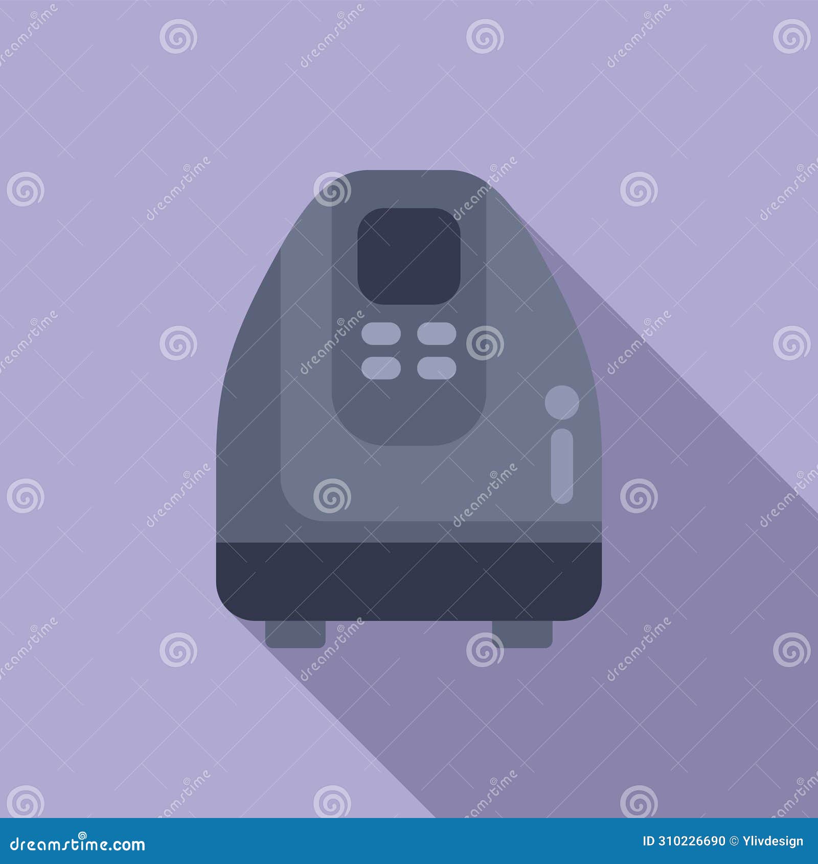 Aid Oxygen Concentrator Icon Flat Vector. Center Flow Nasal Stock ...