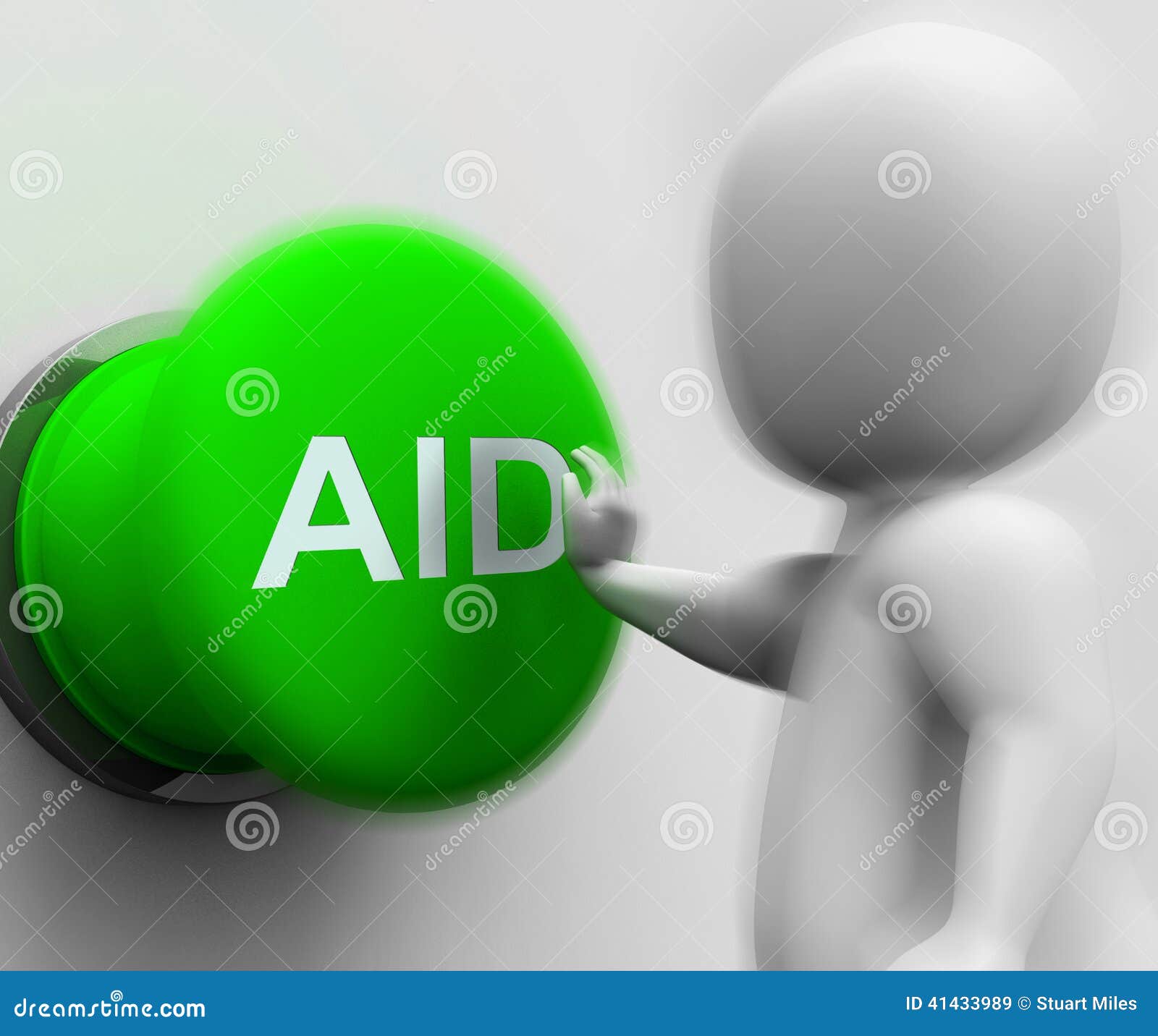 Aid Pressed Shows Rescue Assistance or Relief Stock Illustration ...