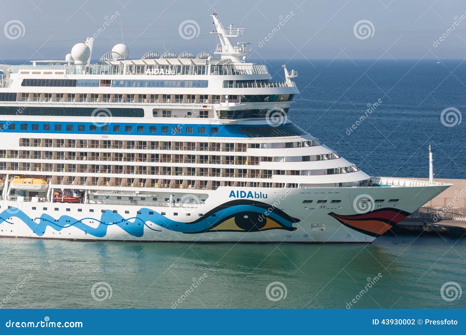 AIDAblu cruise ship editorial photography. Image of cruise - 43930002