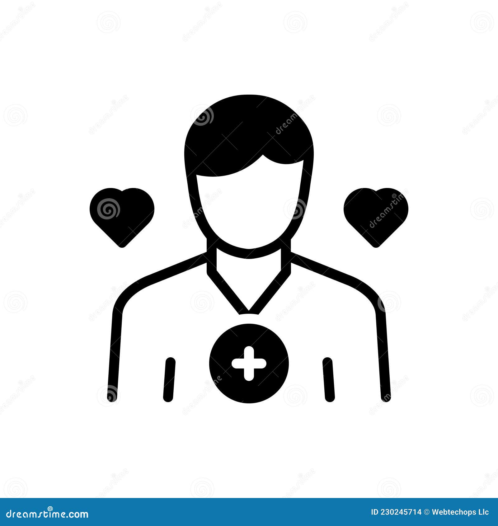 Black Solid Icon for Aide, Assistant and Deputy Stock Vector ...