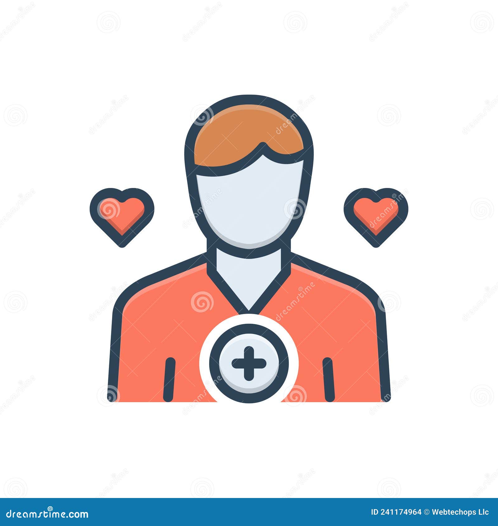 Color Illustration Icon for Aide, Assistant and Deputy Stock ...