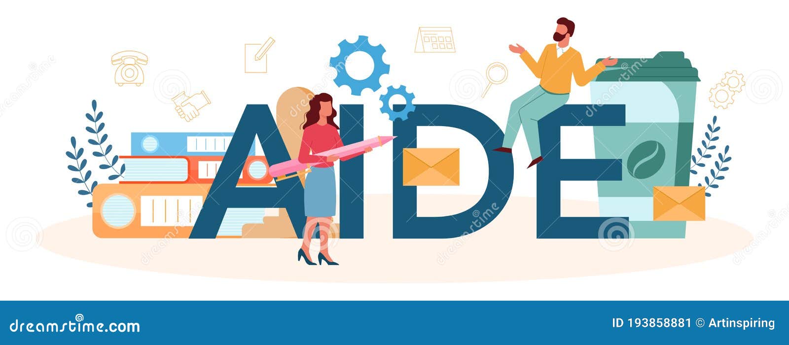 AIDE Typographic Header. Professional Help and Support for Manager ...