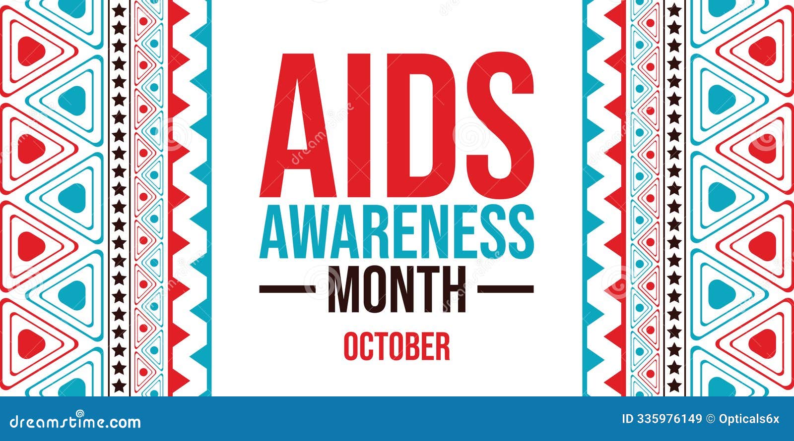 AIDS Awareness Month Banner with Colorful Patterns for December 2024 ...