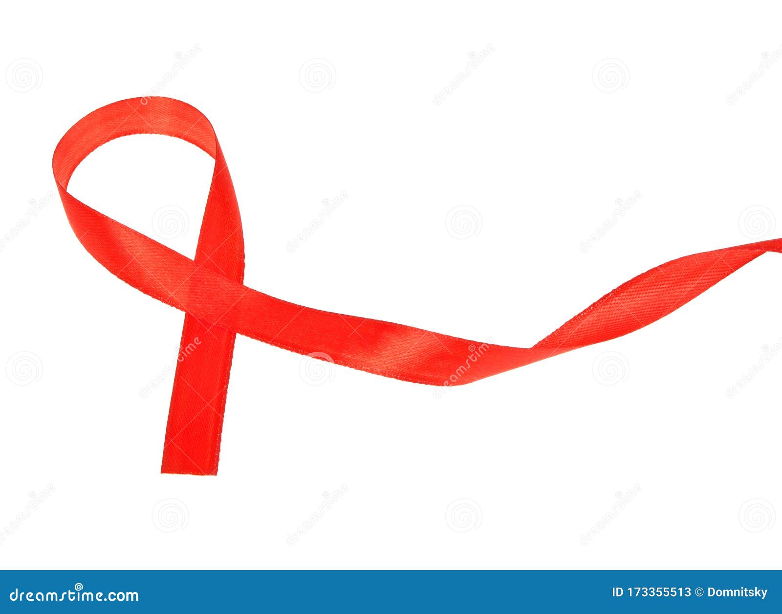 Aids Awareness Red Ribbon Isolated on White Background Stock ...