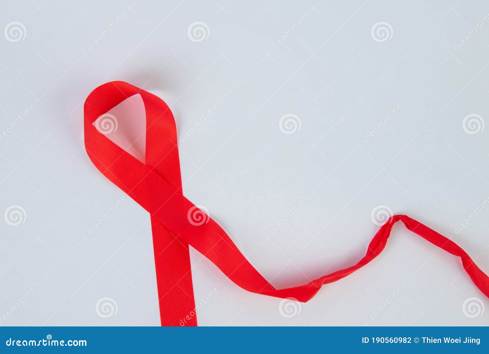 Aids Awareness Red Ribbon Isolated on White Background Stock Photo ...