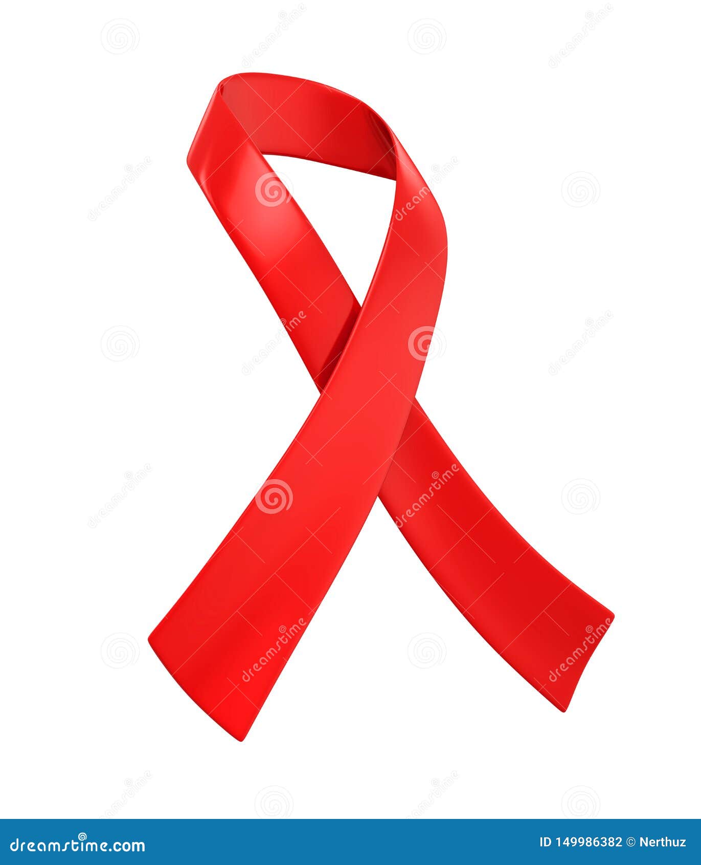 AIDS Awareness Red Ribbon Isolated Stock Illustration - Illustration of ...