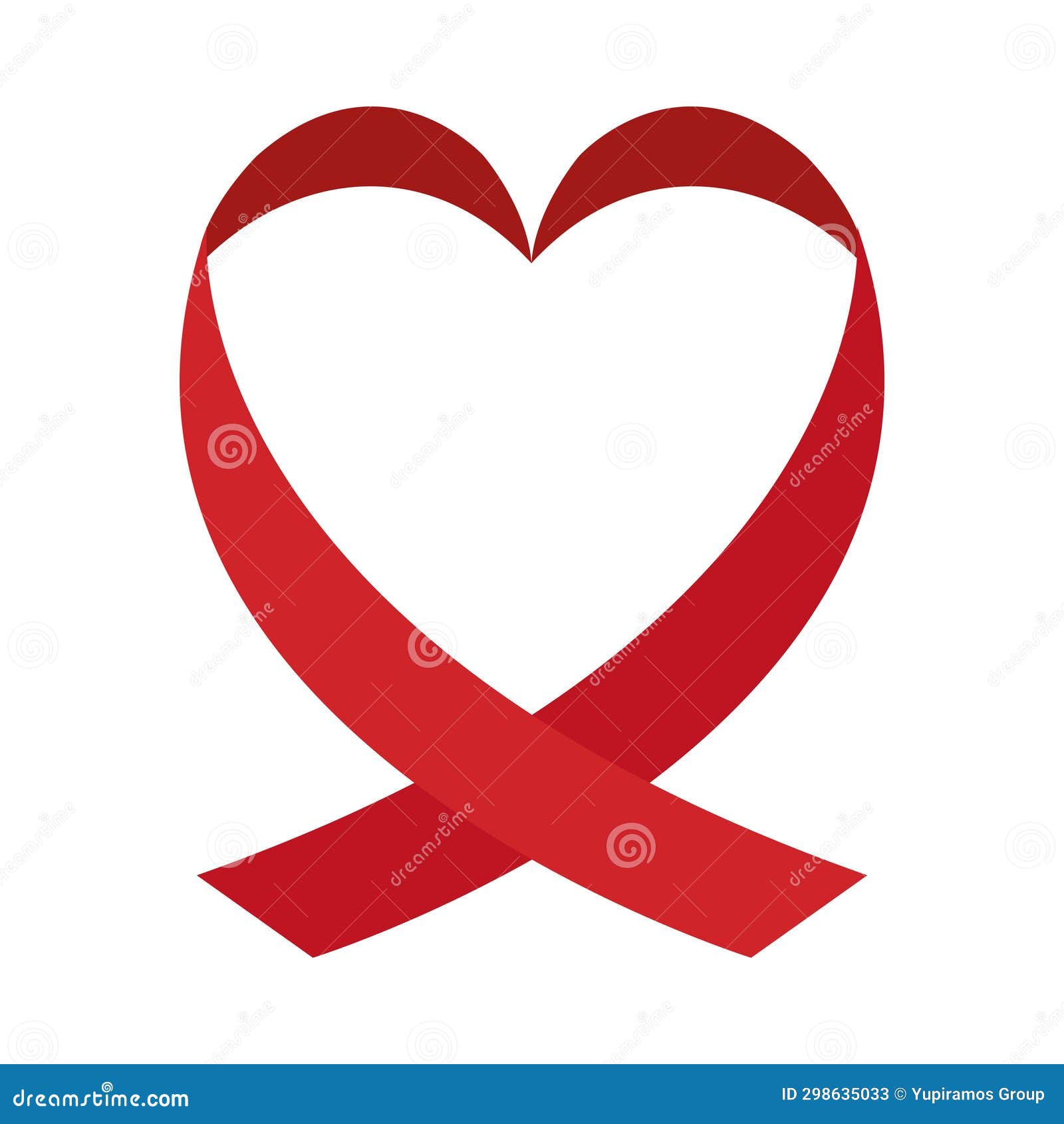 Aids Day Ribbon Illustration on Heart Shape Stock Vector - Illustration ...