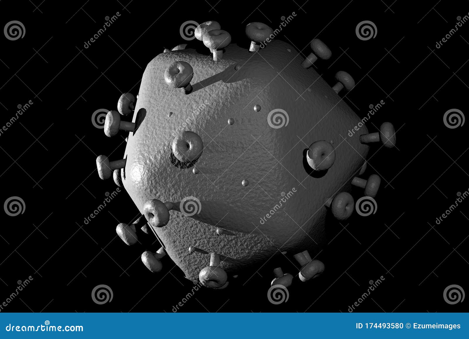Aids HIV Virus 3D Illustration Stock Illustration - Illustration of ...