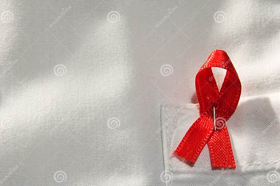 Aids ribbon stock photo. Image of sickness, pocket, attached - 4235846