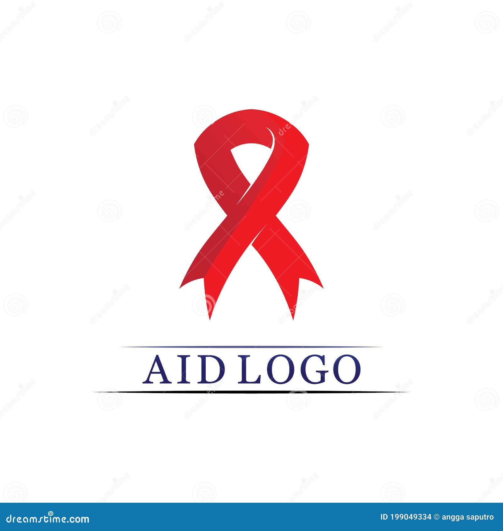 Aids Ribbon Logo and World Aids Day Vector Design Stock Vector ...