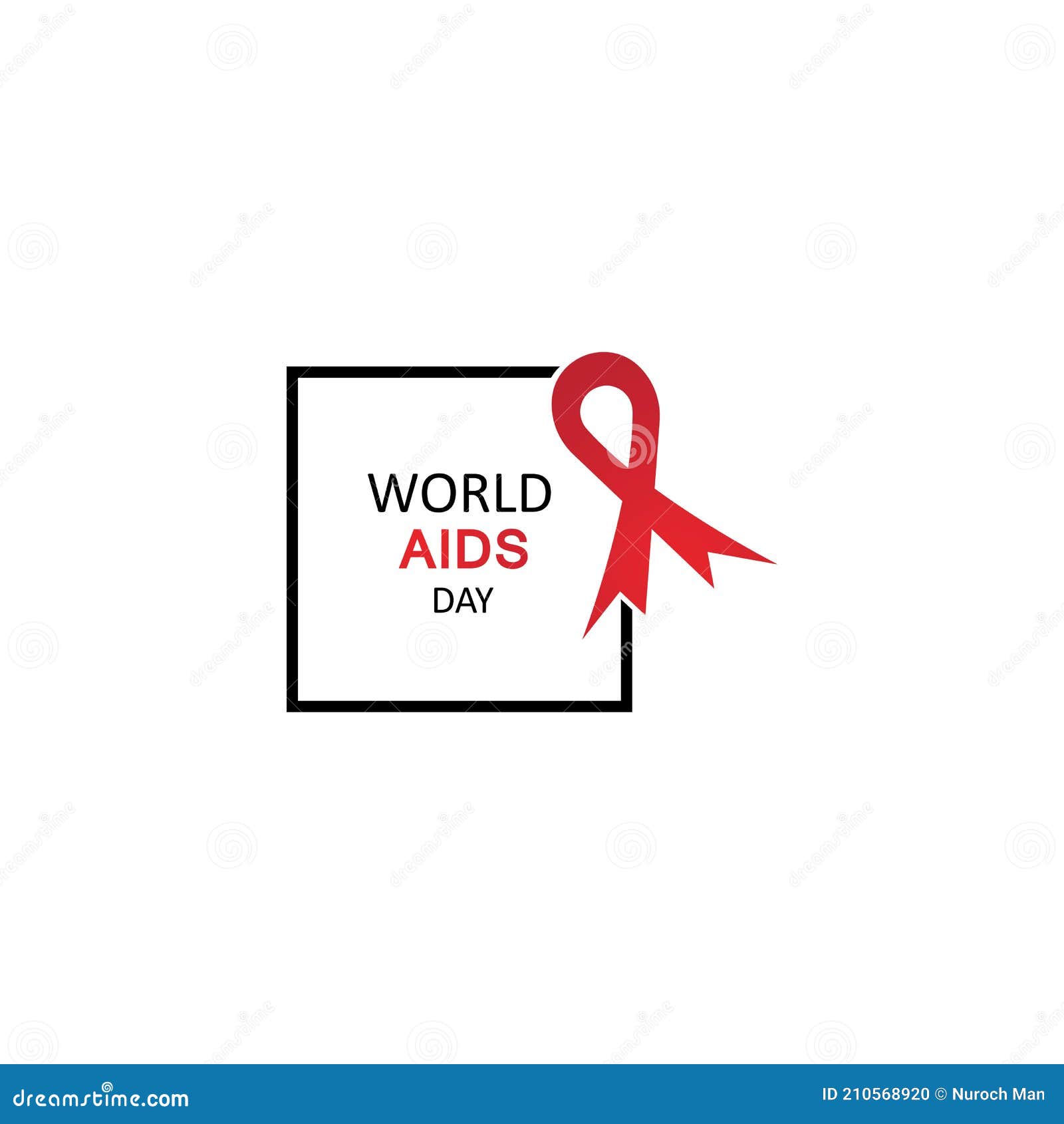 Aids Ribbon Logo and World Aids Day Vector Design. Stock Vector ...
