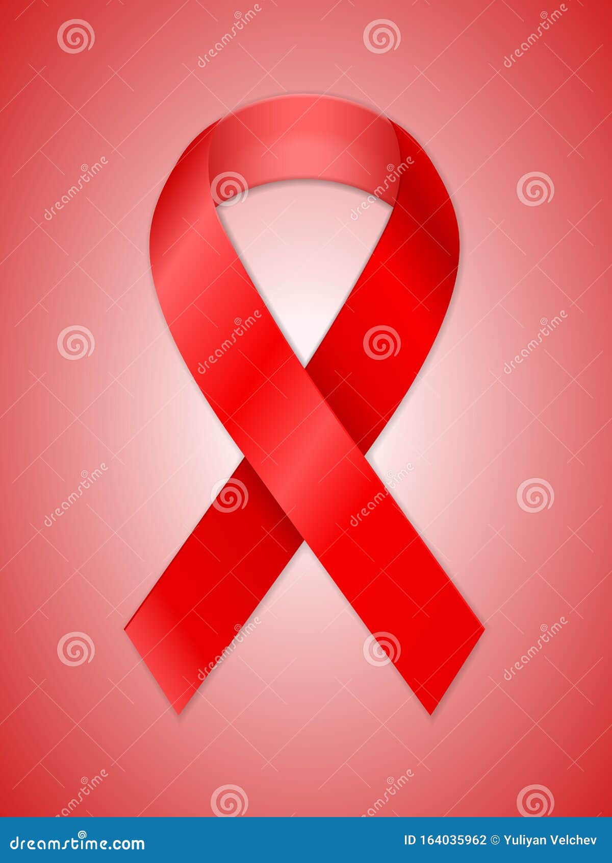 Aids Red Ribbon With Shield, Symbol Of Aids Virus Protection Cartoon ...