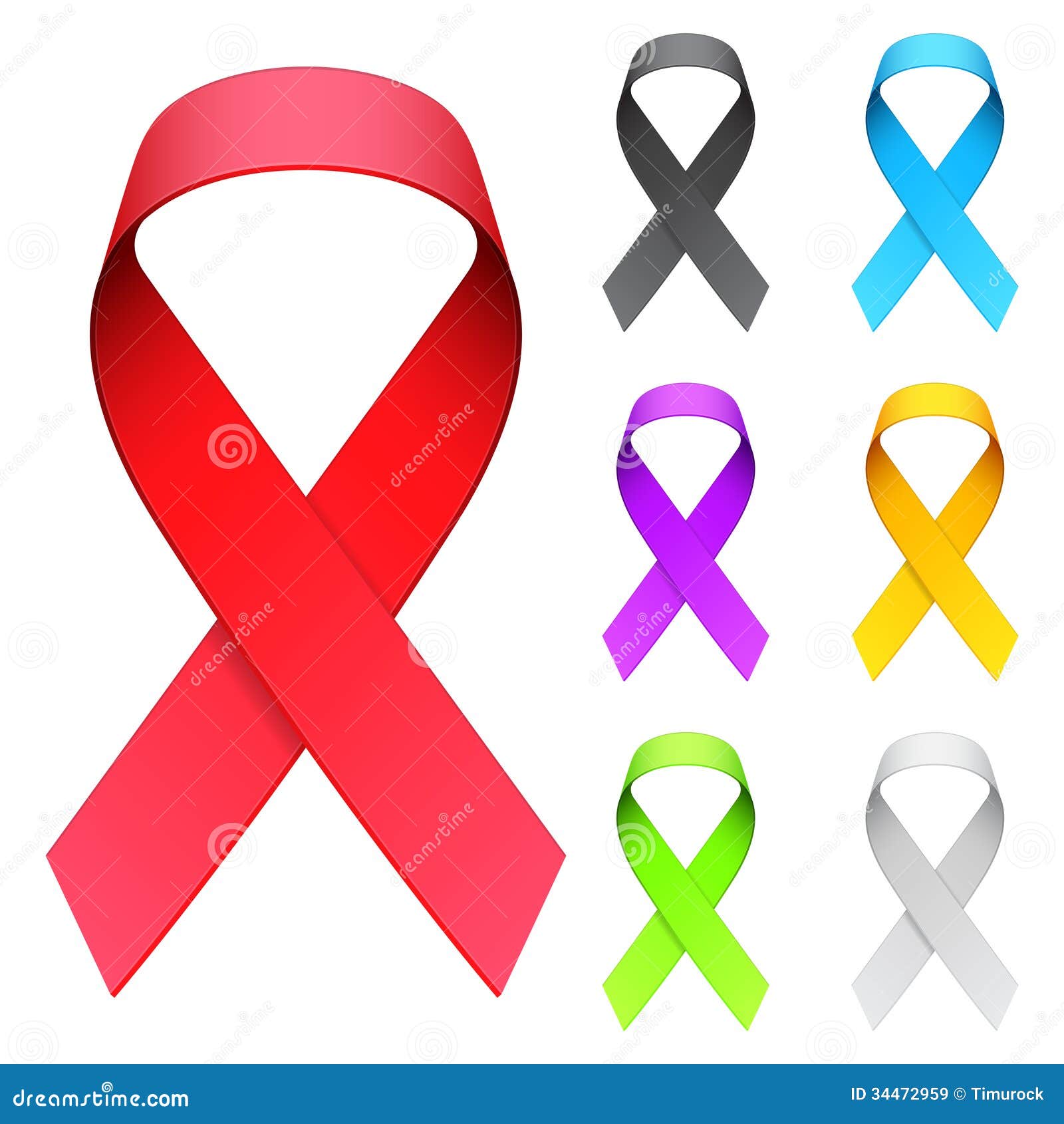 Aids ribbon. stock vector. Illustration of icon, awareness - 34472959