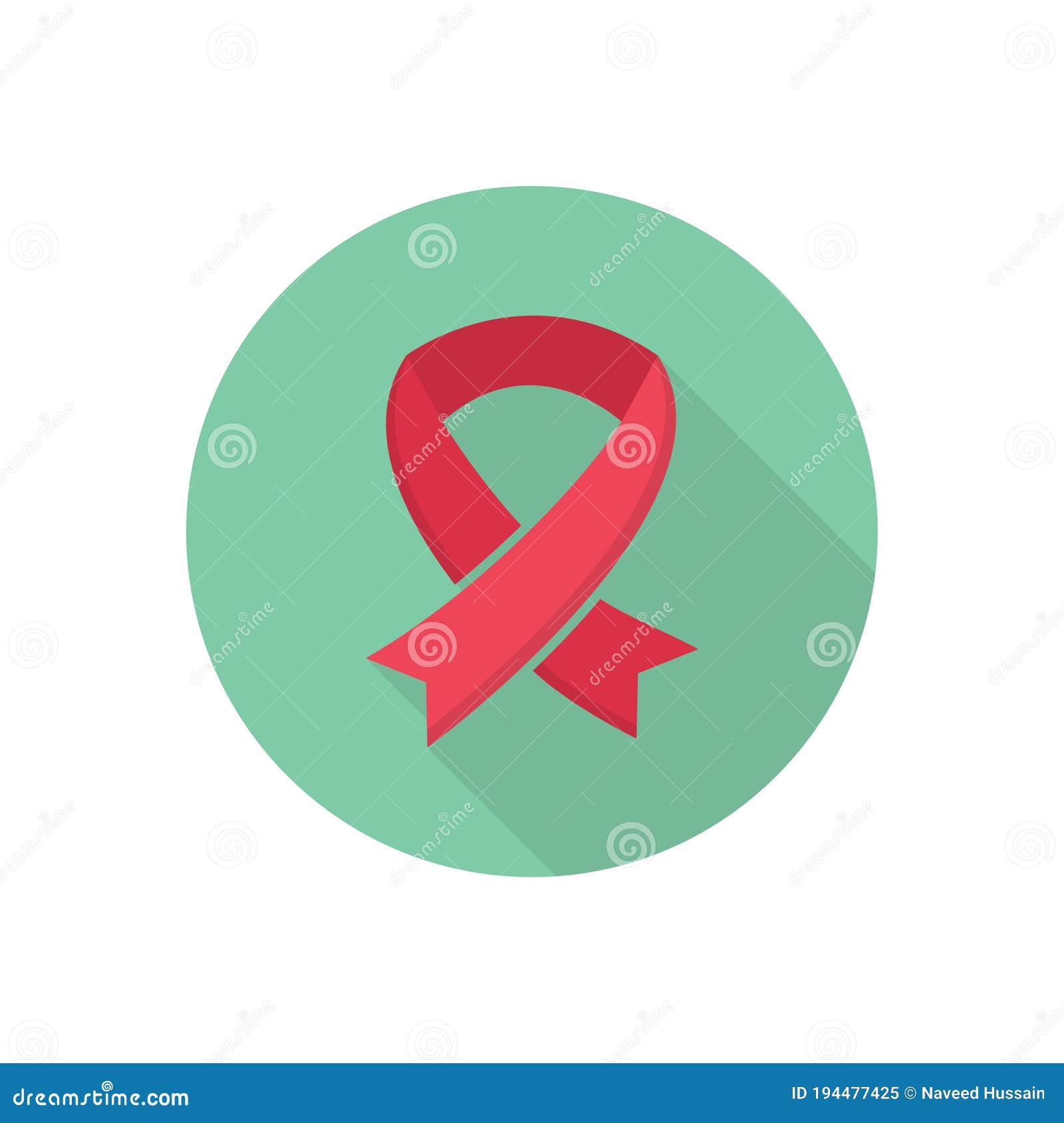 Aids Vector Flat Color Icon Stock Vector - Illustration of icon, care ...
