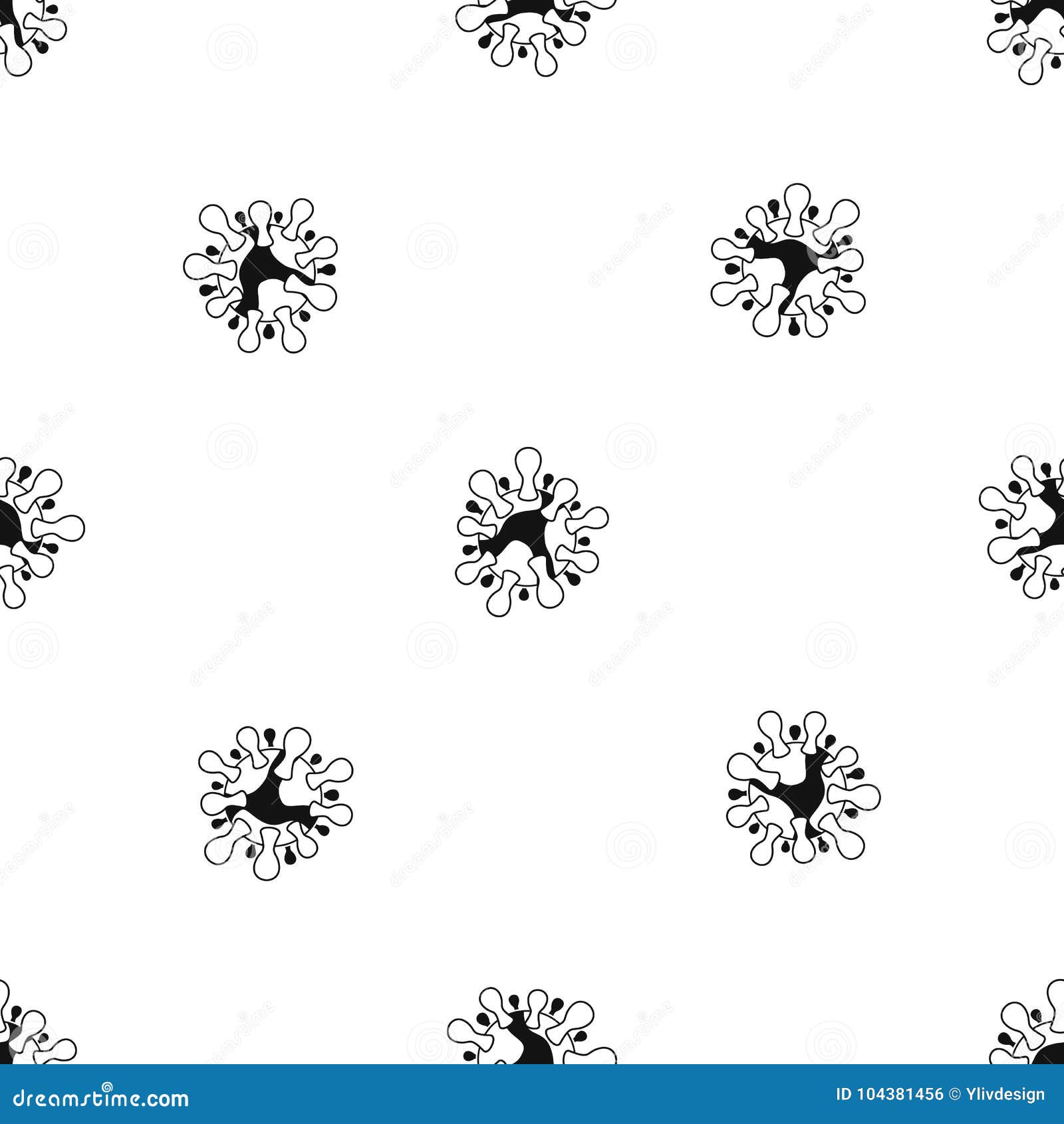 AIDS Virus Pattern Seamless Black Stock Vector - Illustration of attack ...