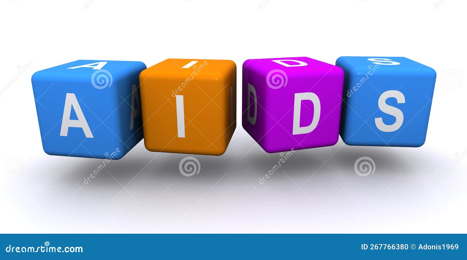 Aids word block on white stock illustration. Illustration of clean ...
