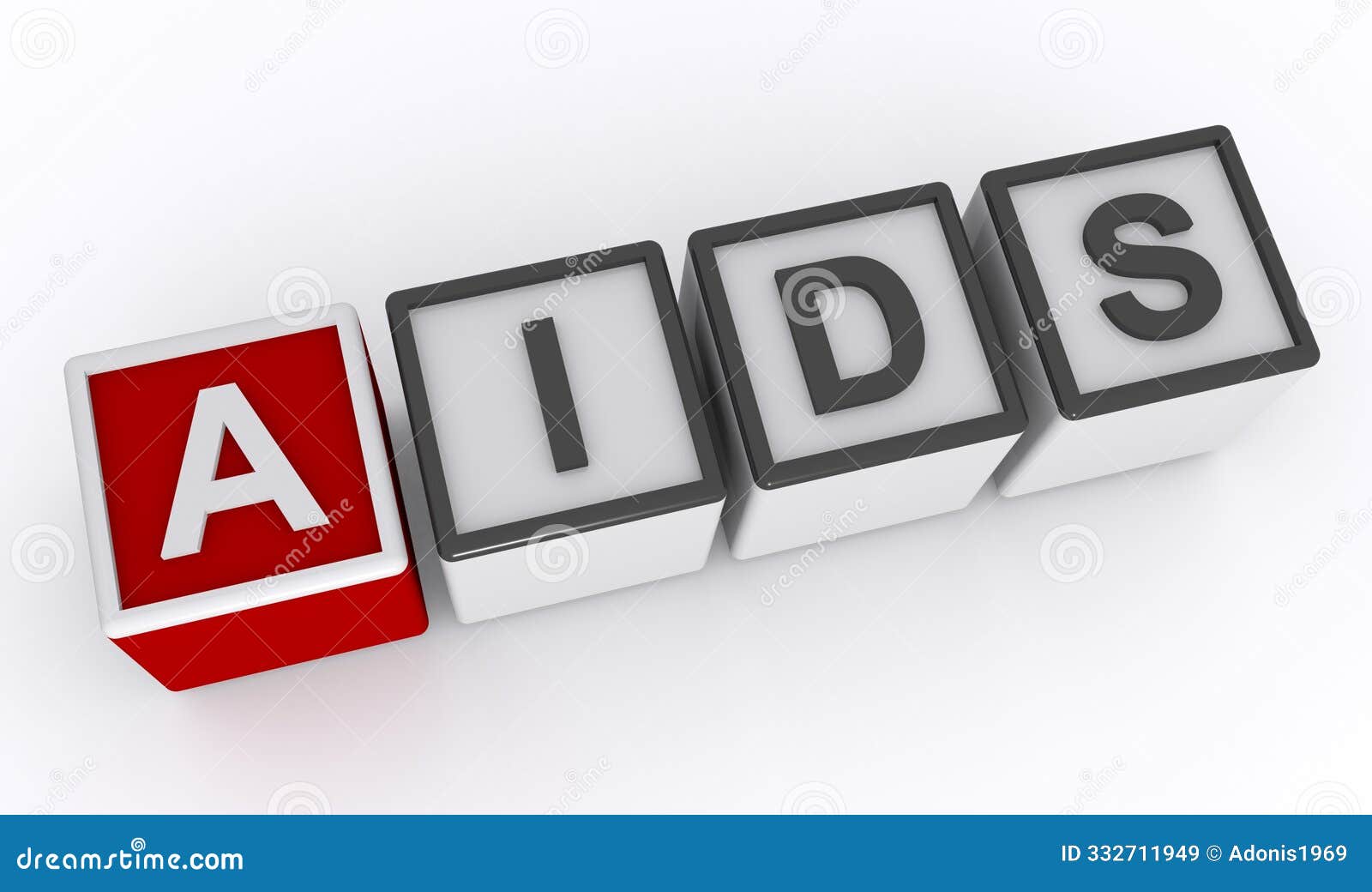 Aids word block on white stock illustration. Illustration of health ...