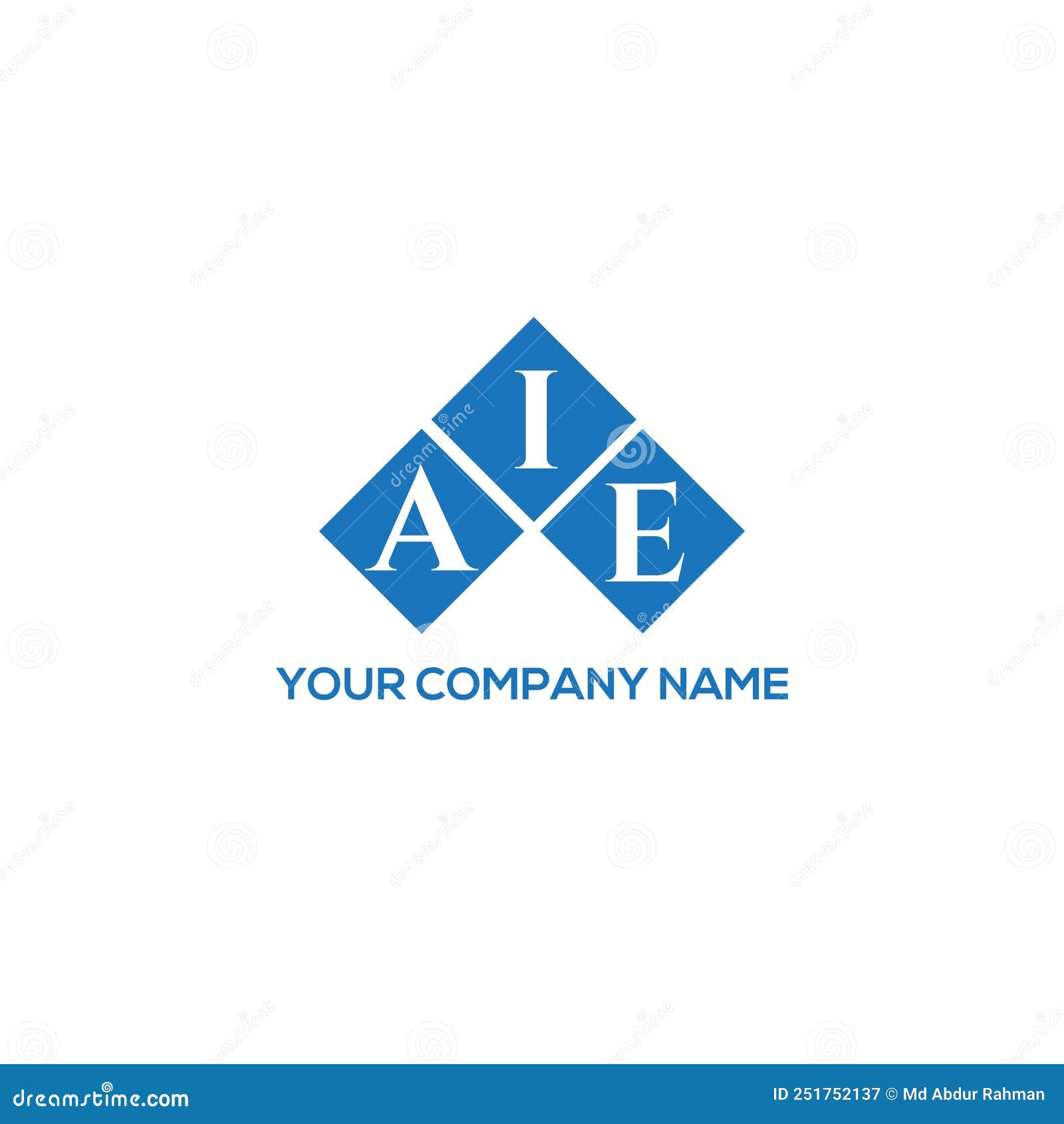 AIE Letter Logo Design on WHITE Background. AIE Creative Initials ...