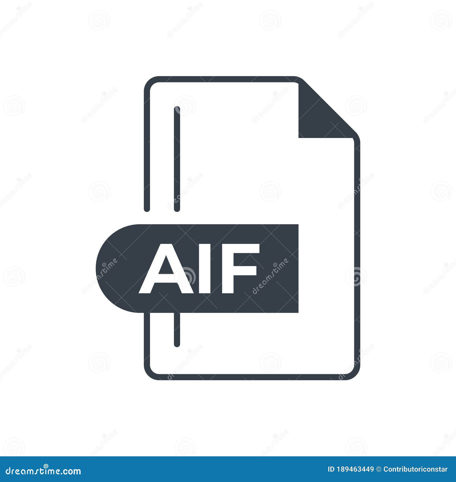 AIF File Format Icon. AIF Extension Filled Icon Stock Vector ...