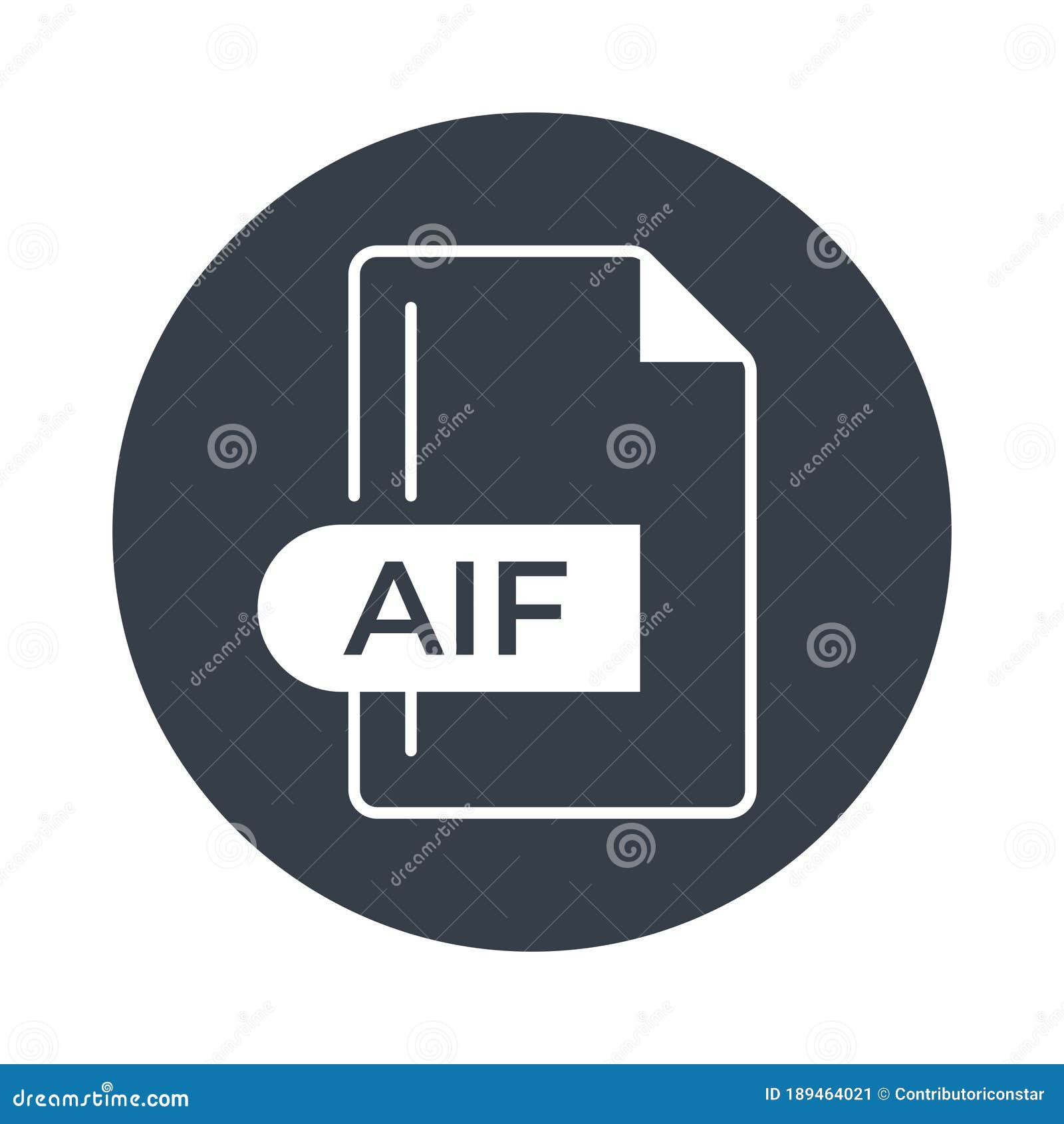 AIF File Format Icon. AIF Extension Filled Icon Stock Vector ...